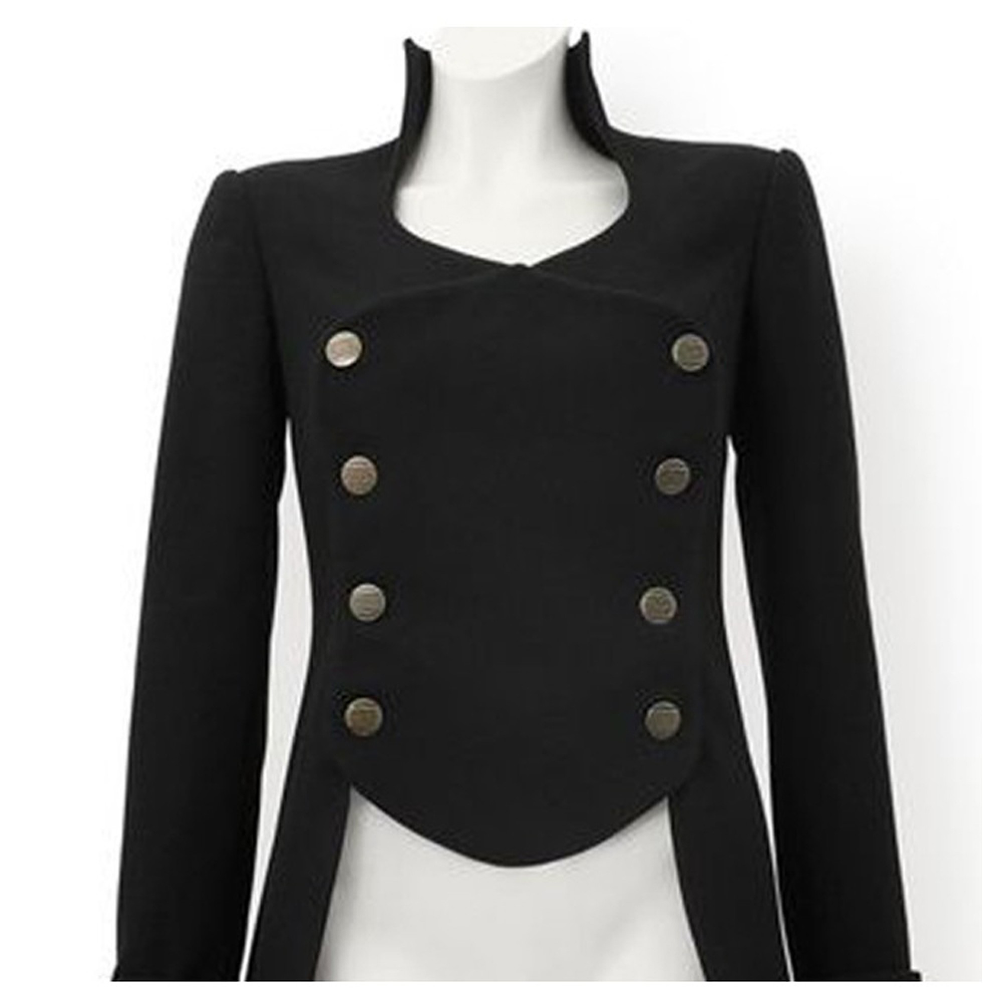 Women's Steampunk Gothic Tailcoat Black Gothic Jacket Victorian Style ...