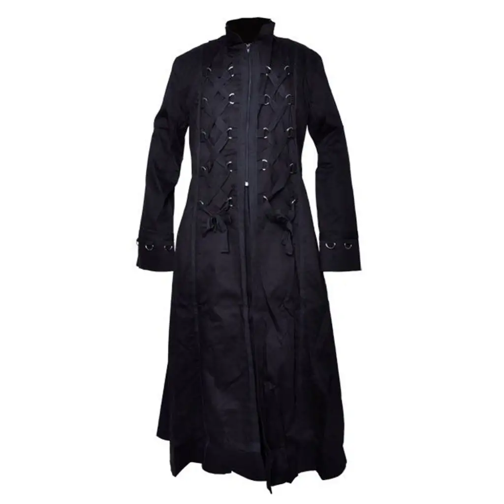 Jacquard Pattern Priest Coat | Men's Steampunk Victorian Style
