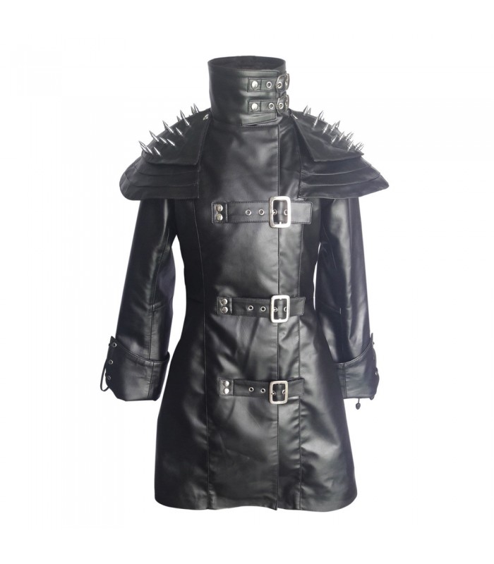 Women Military Officer Coat Black Gothic Coat