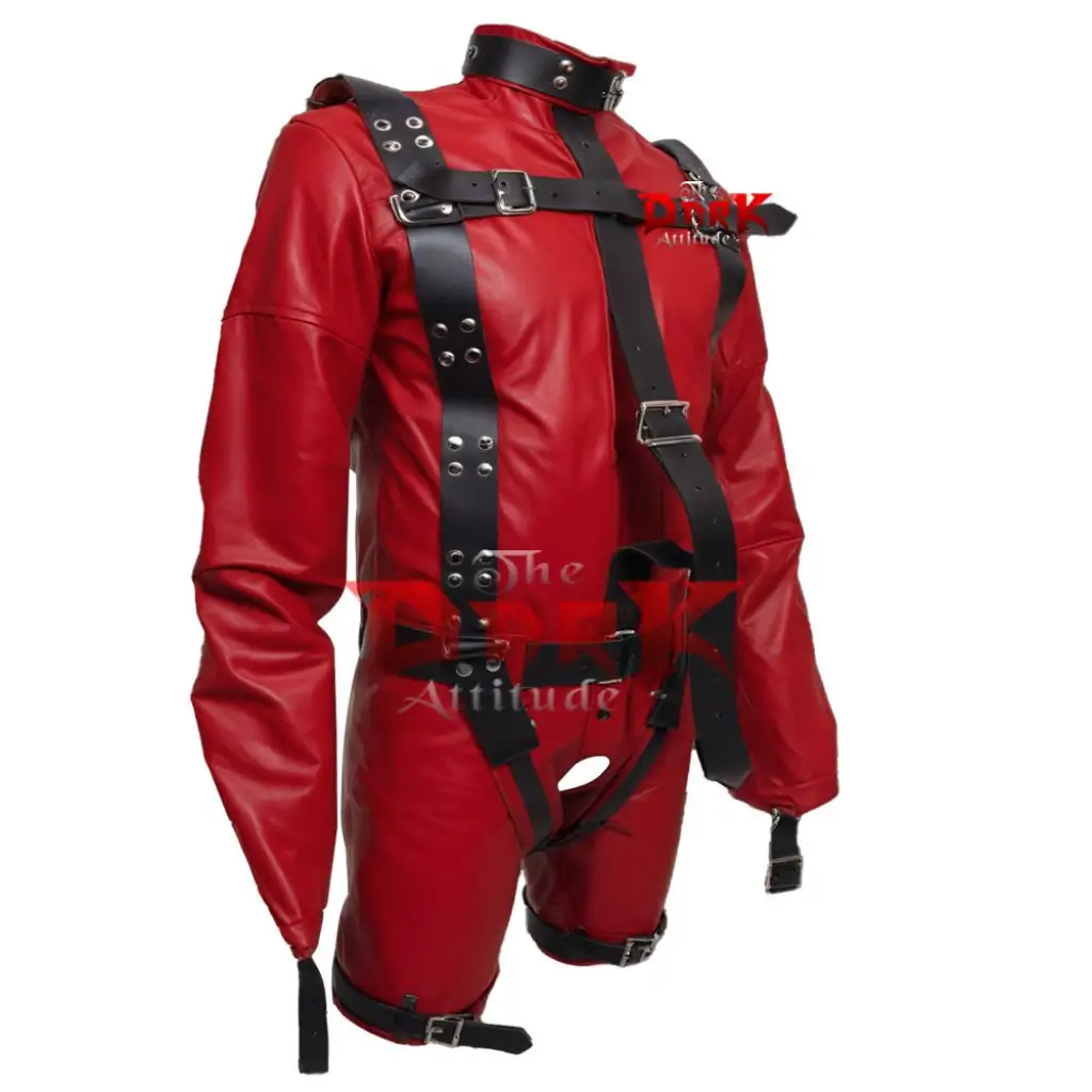 Red Bondage Suspension Suit: Fetish Psychopath Straight Jacket