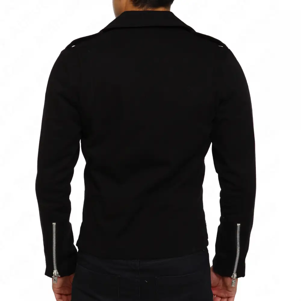 Men's Denim Straight Cut Biker Jacket