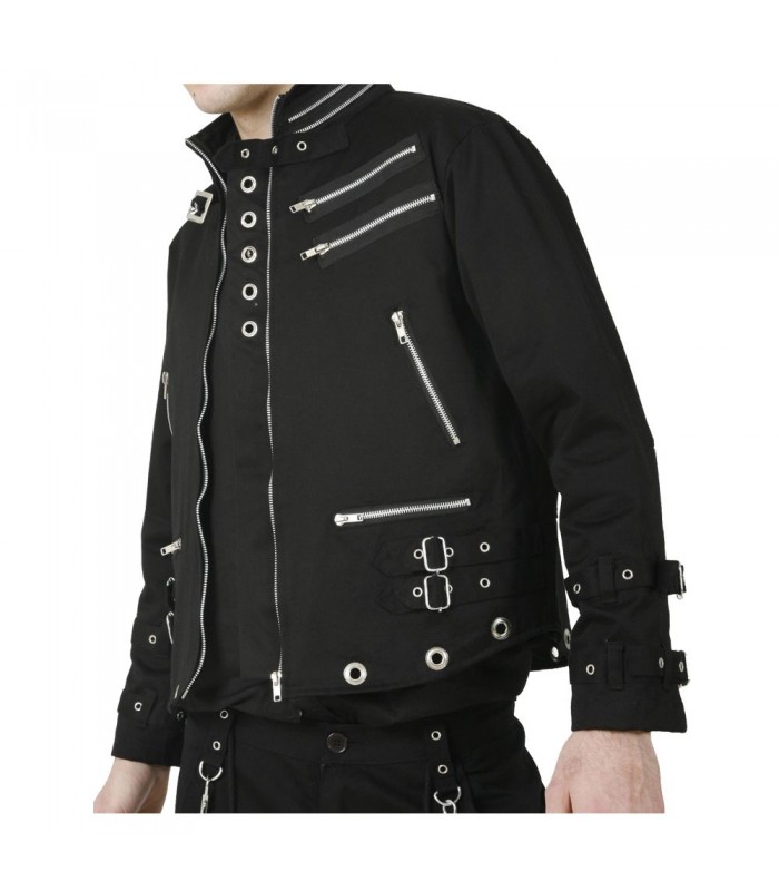 Men Gothic Military Officer Jacket Vintage Army Jacket